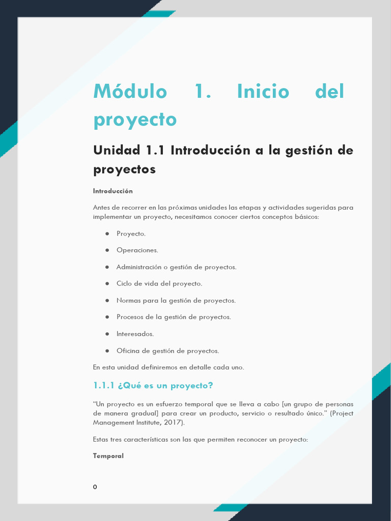 Definición y Inicio de Proyectos | PDF | Gestión de proyectos | Business