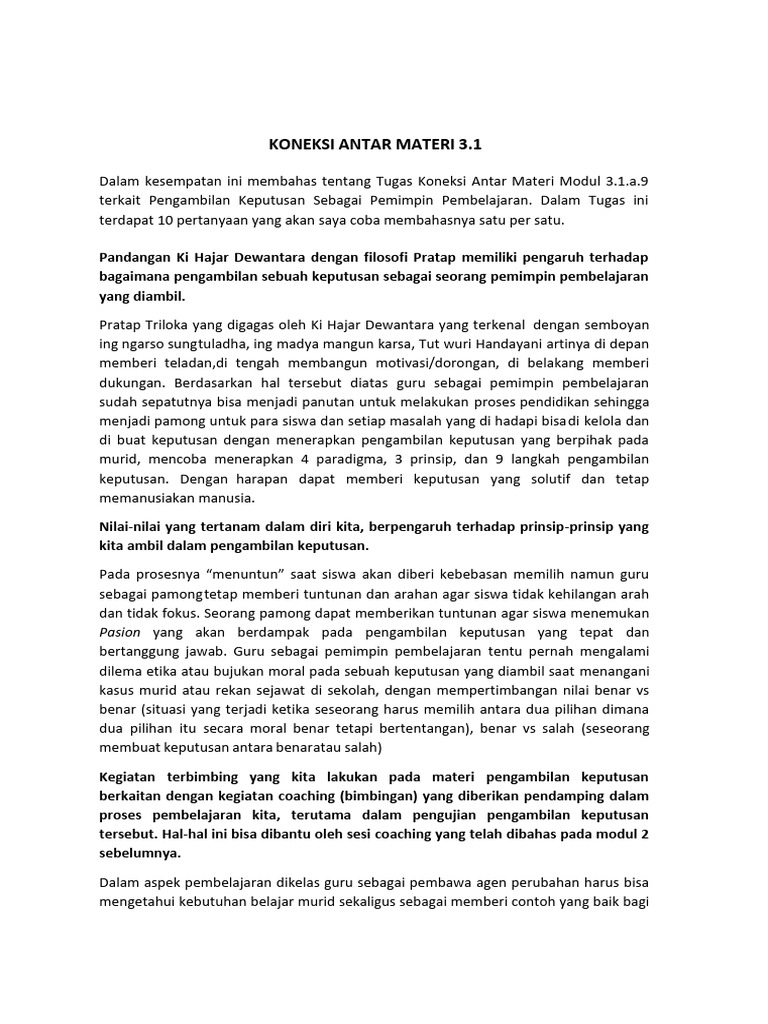 3.1.a.8.1. BLOG RANGKUMAN KONEKSI - ANTAR - MATERI - Modul - 3 - 1 | PDF | Sains & Matematika
