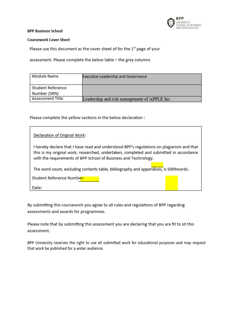 Leadership and Risk Management of APPLE Inc | PDF | Corporate Social ...