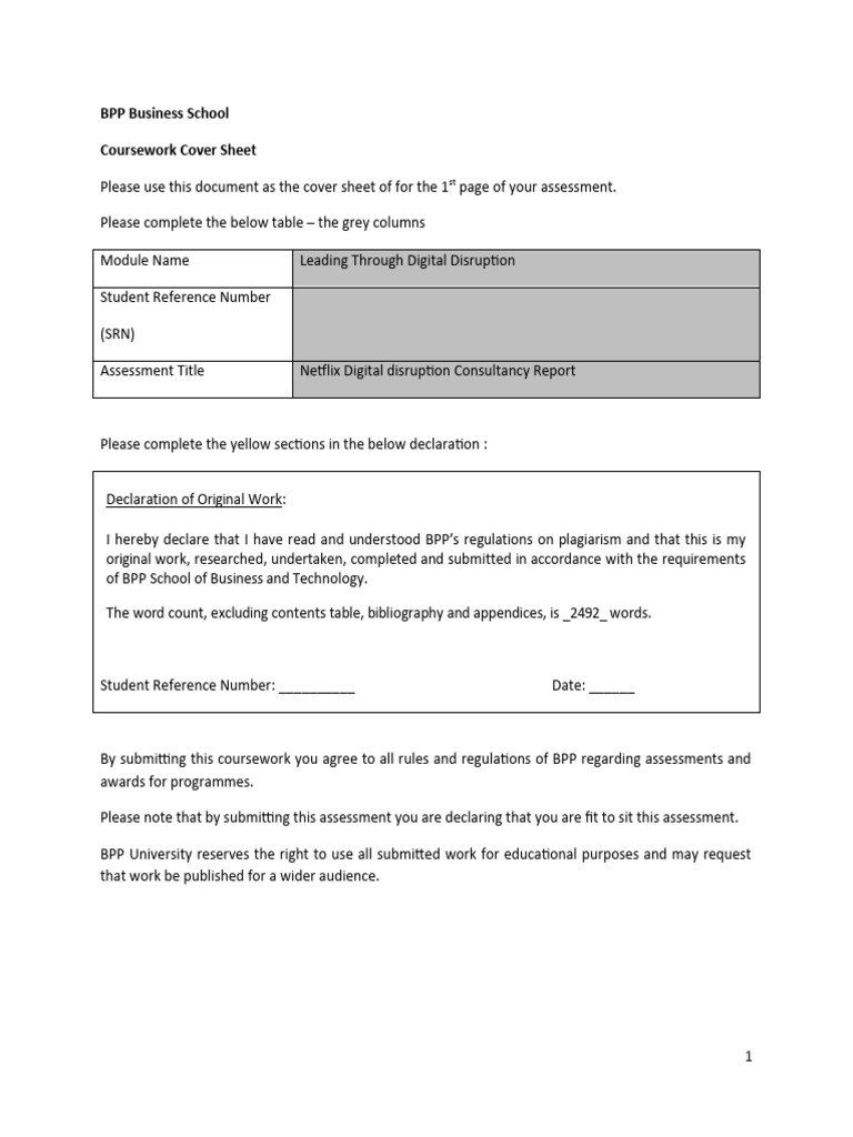 Netflix Digital Disruption Consultancy Report | PDF | Leadership ...