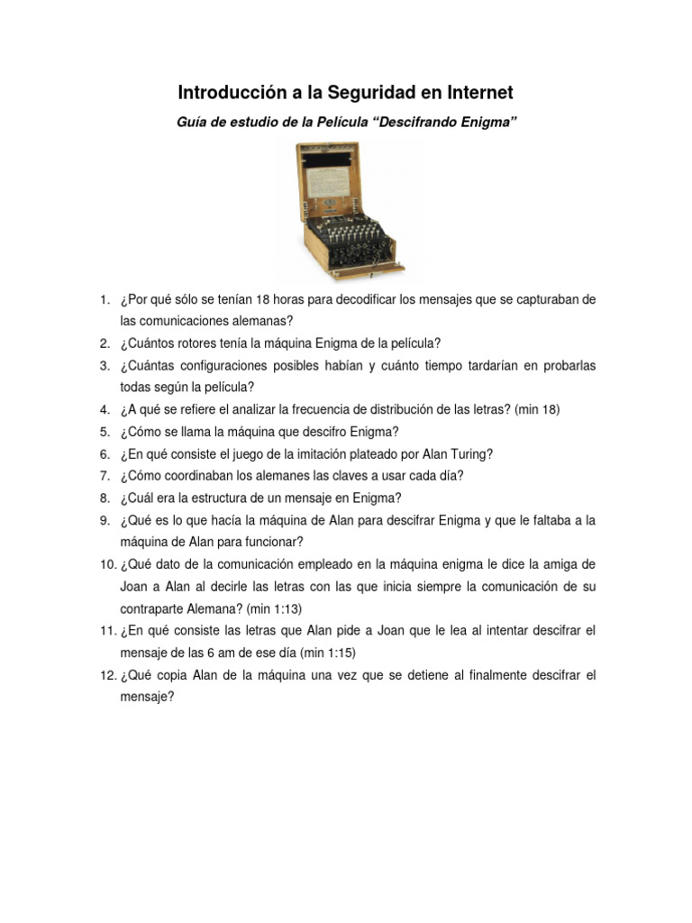 Guia 1. Descifrando Enigma | PDF