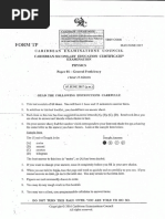 CSEC Physics June 2023 P1 | PDF