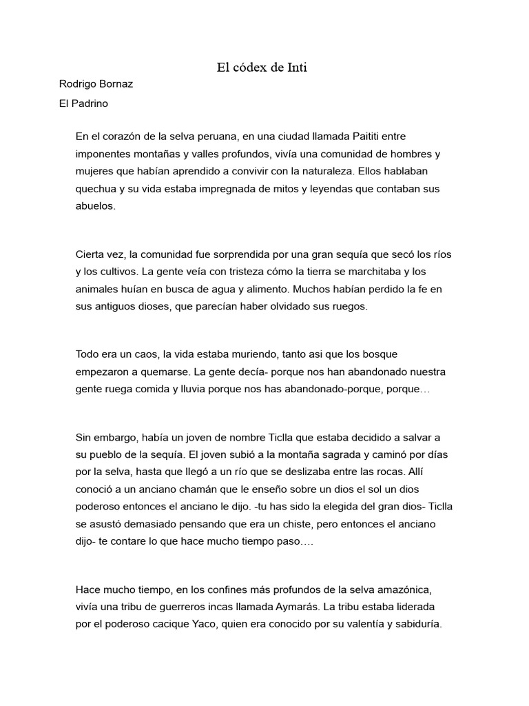 El Codex de Inti | PDF | Imperio Inca