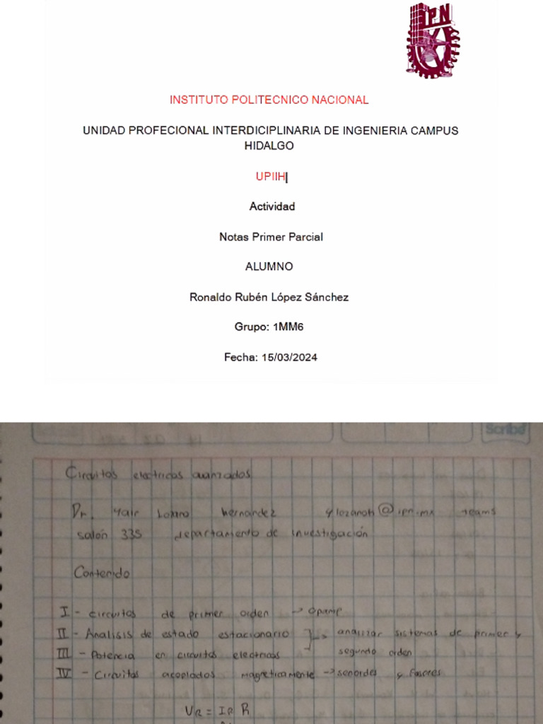 Notas Primer Parcial | PDF