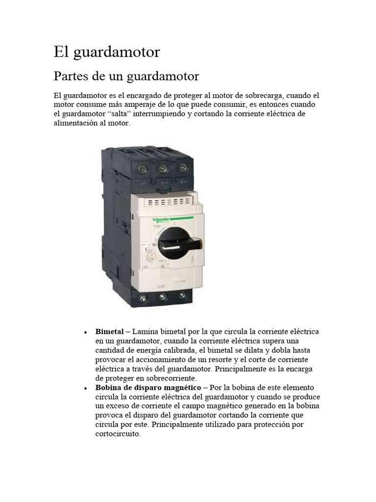 El Guardamotor | Descargar gratis PDF | Corriente eléctrica | Energia ...