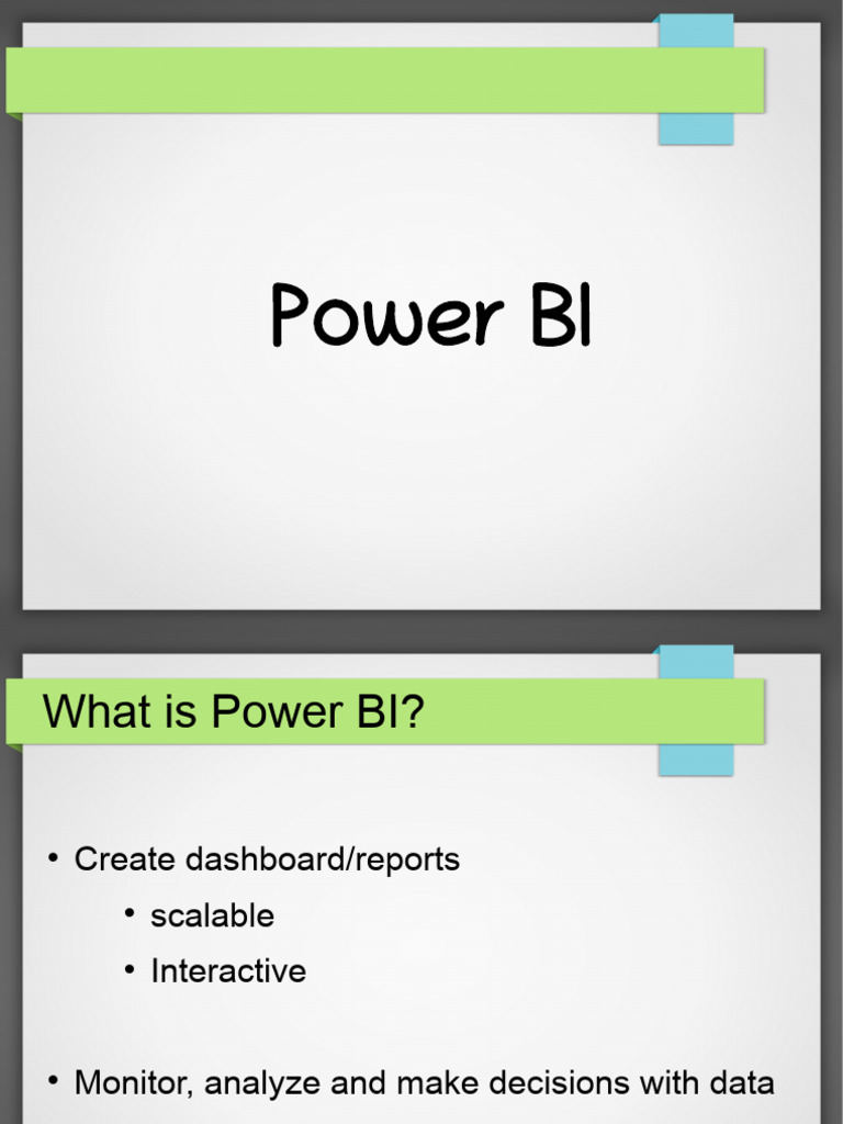 Power BI Slides | PDF | Cloud Computing | Microsoft Sql Server