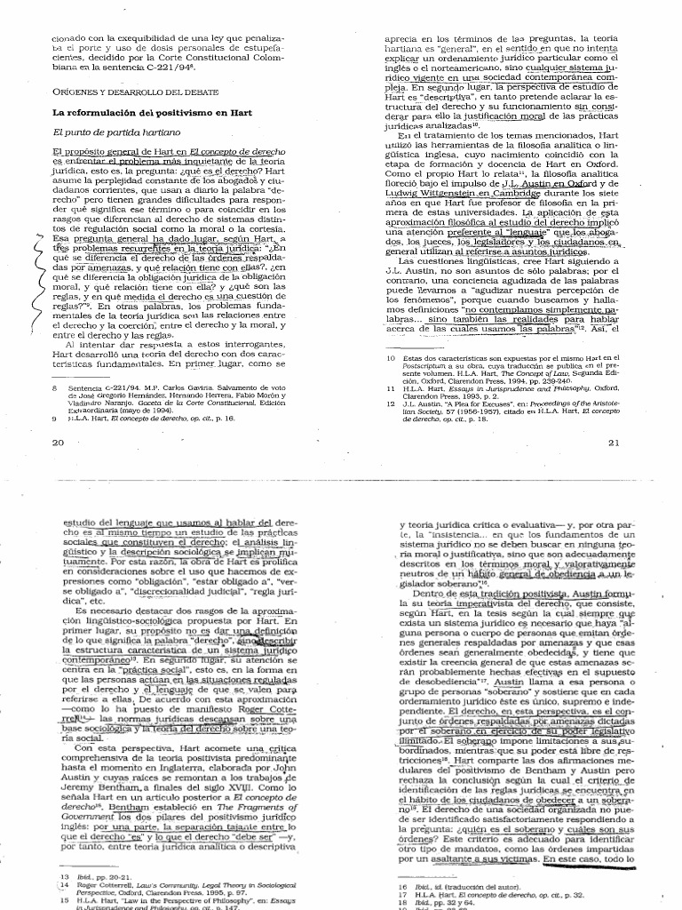 Teoría Jurídica de H.L.A. Hart | PDF | Filosofía Aplicada | Justicia