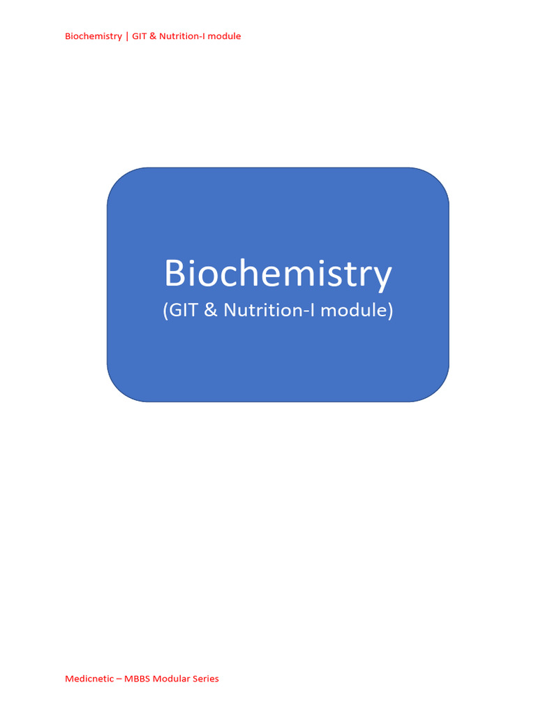 Biochemistry of GIT by Medicnetic | PDF | Digestion | Stomach
