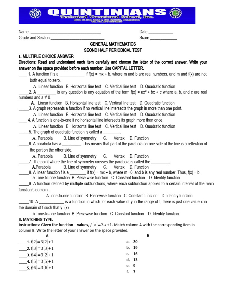GEN Math | PDF | Function (Mathematics) | Mathematical Objects