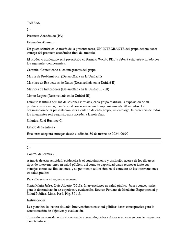 TAREAS (1) | PDF | Ensayos