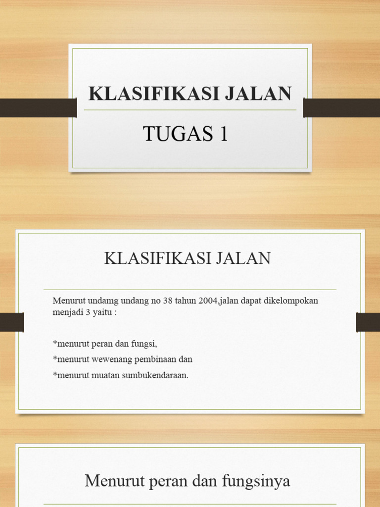 Klasifikasi Jalan Menurut UU | PDF