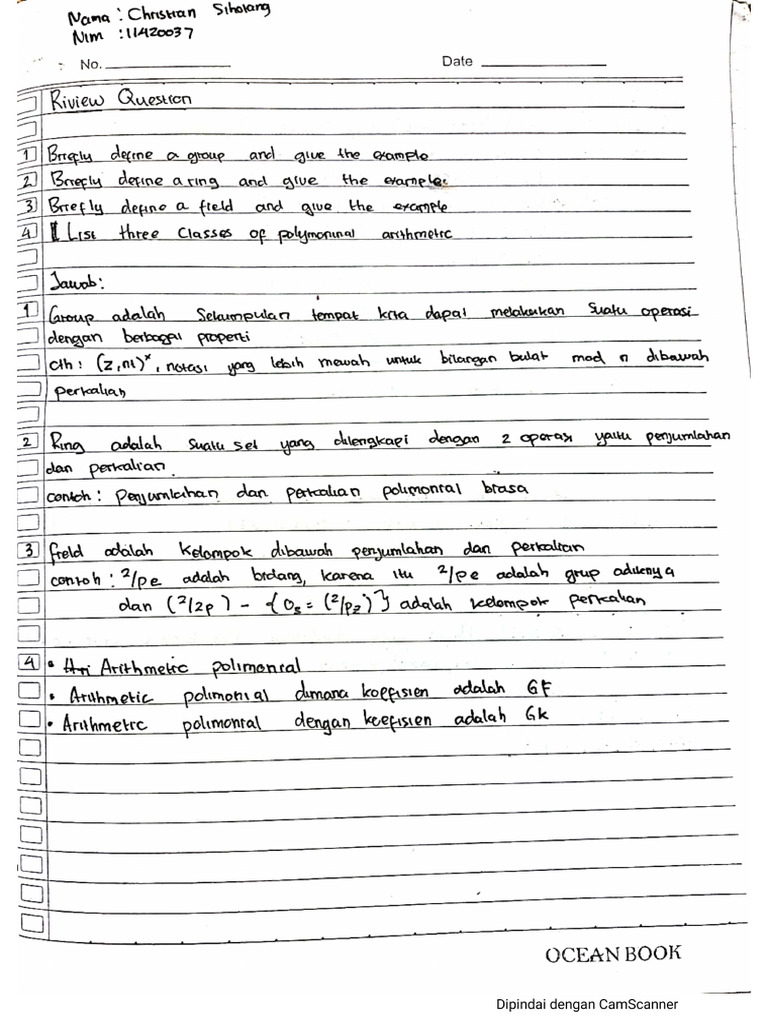 w04 - Teori Bilangan, Finite Fields Dan Advanced Encryption Standard ...