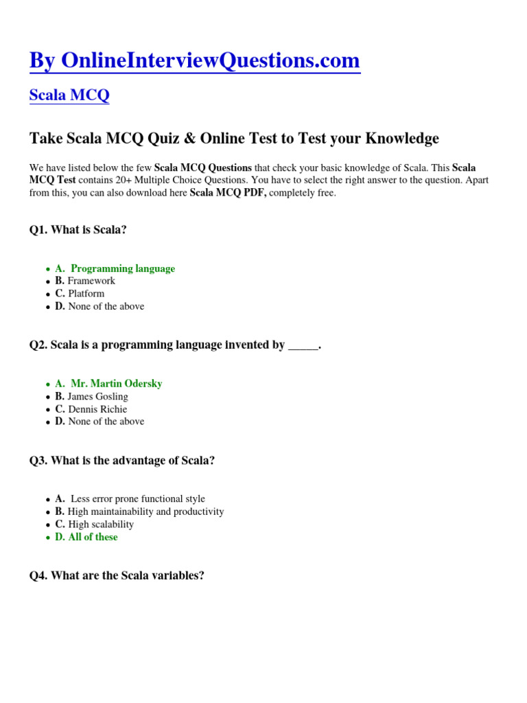 Scala | PDF | Scala (Programming Language) | Computer Engineering