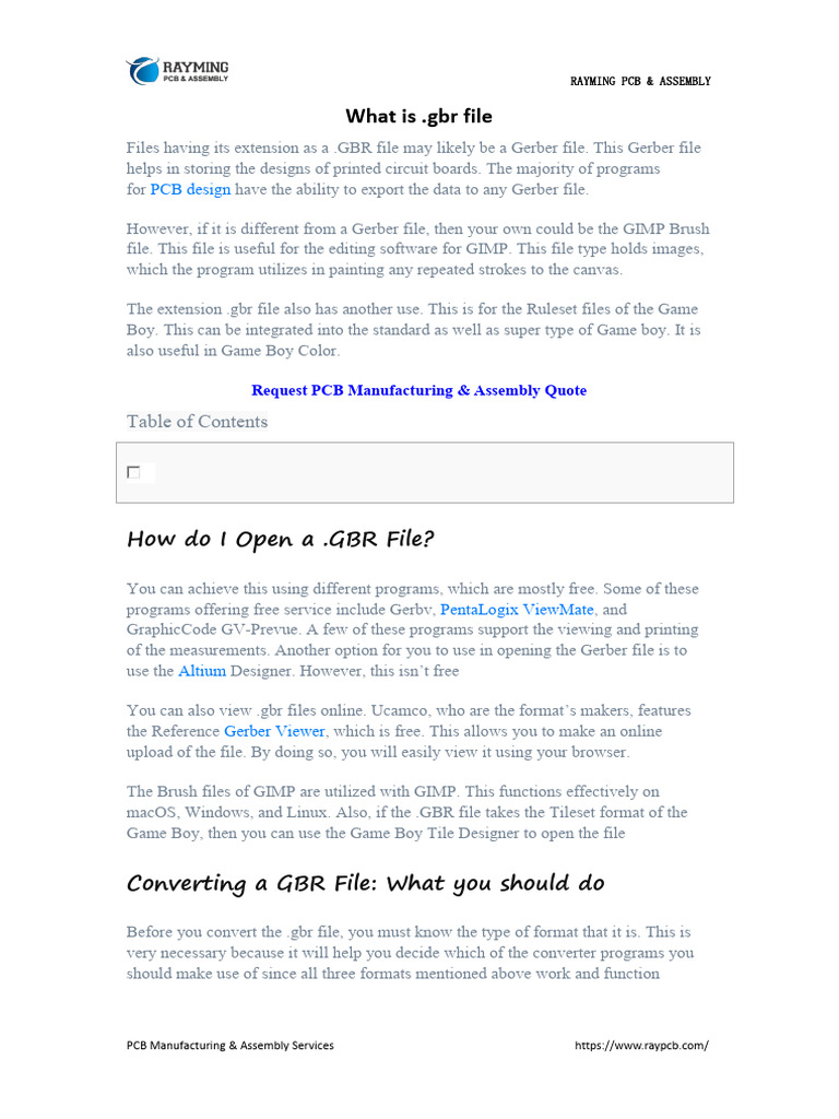 What Is .GBR File | PDF | Computer File | Computing