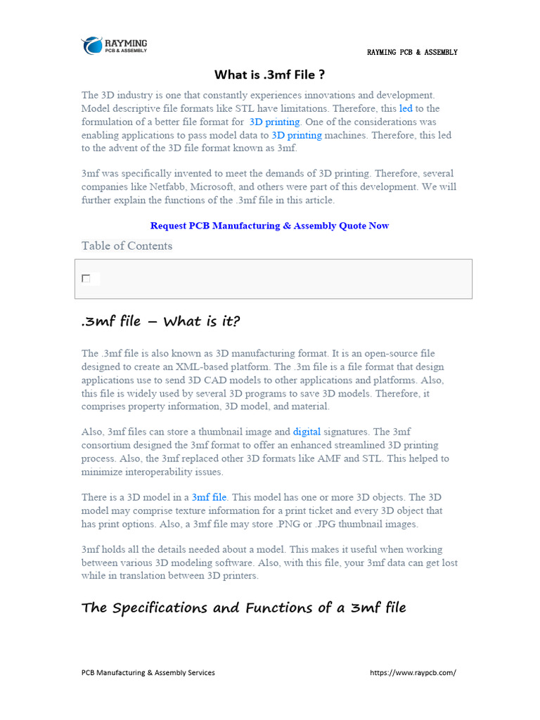 What Is .3mf File | PDF | 3 D Printing | 3 D Computer Graphics