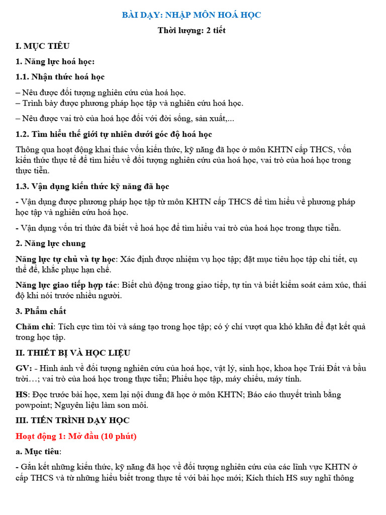 Ga Hoa 10 CTST CA Nam | PDF