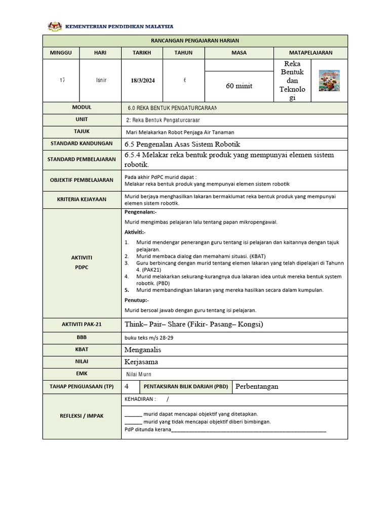 RPH RBT t6 SK v2 (Minggu 17) | PDF