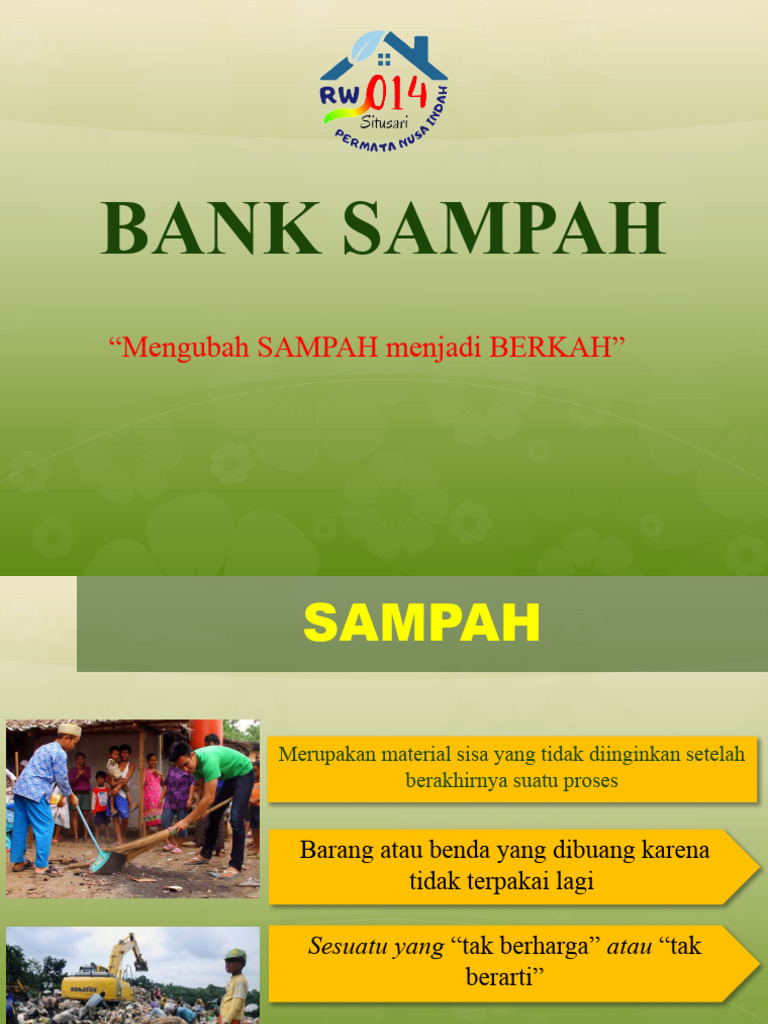 Materi Presentasi Bank Sampah | PDF