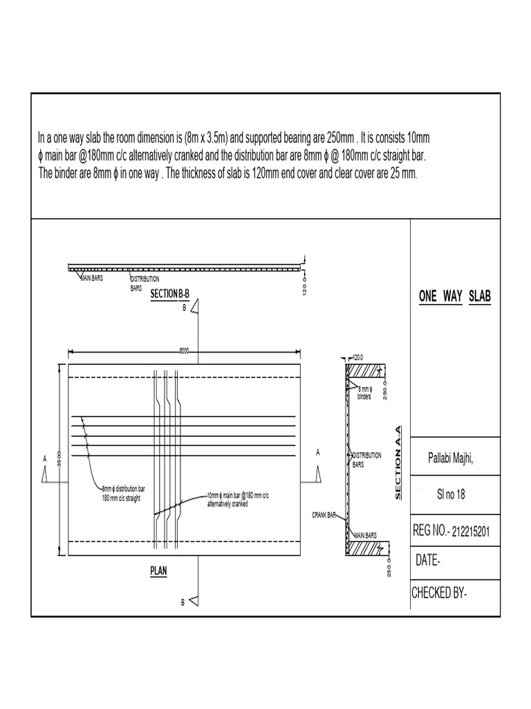 ONE WAY SLAB (DETAILING) - Model PDF | PDF