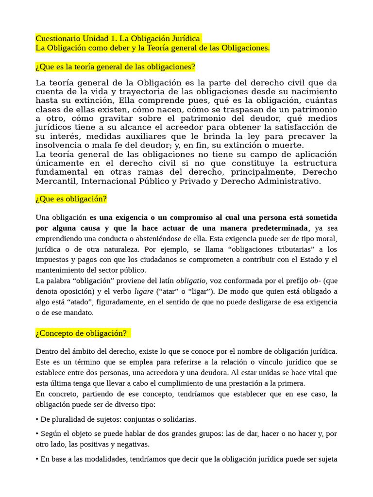 Teoría General de las Obligaciones Jurídicas | PDF | Justicia | Crimen ...