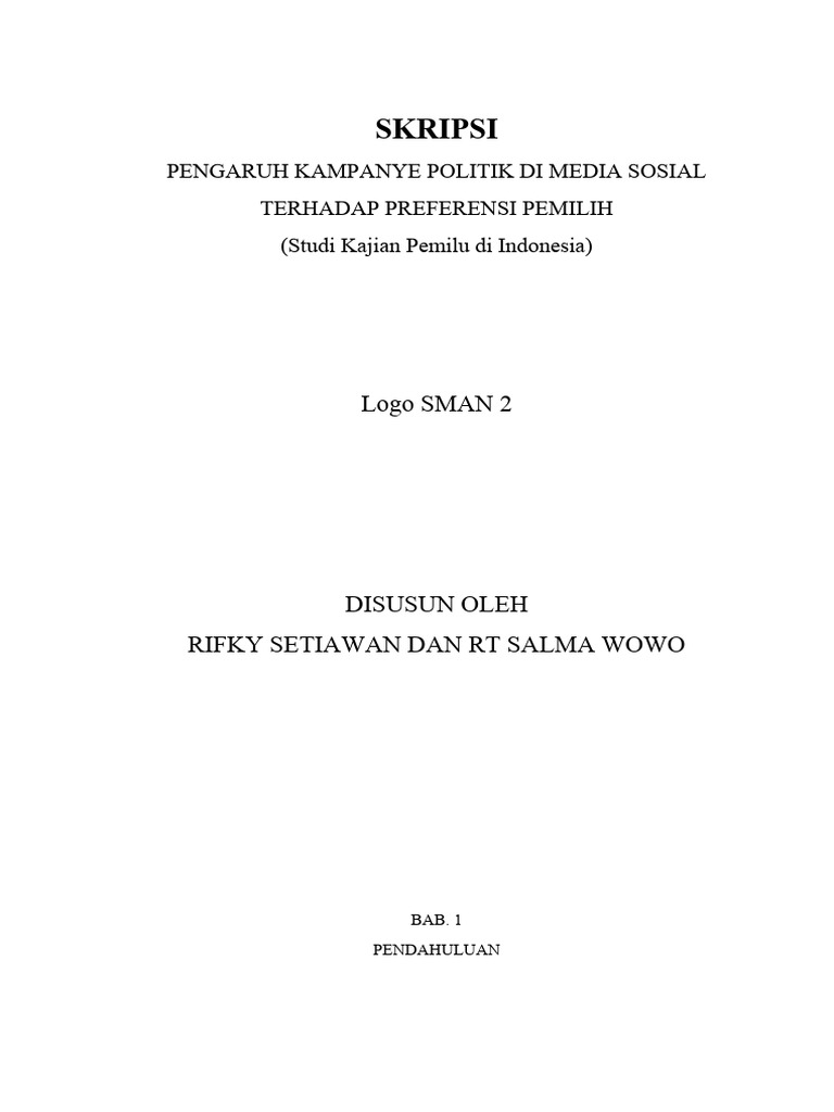 Haliza Mini Skripsi MTK | PDF