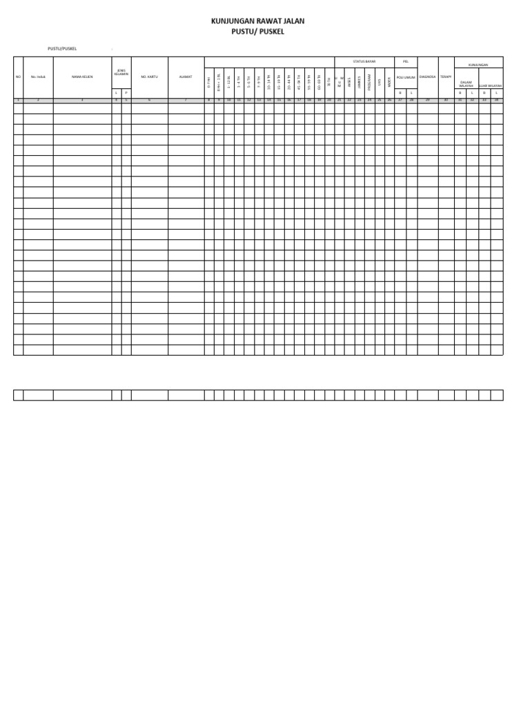 Register Kunjungan Rawat Jalan | PDF