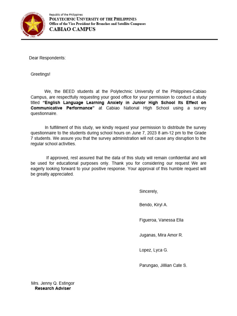 Dear Respondents | PDF