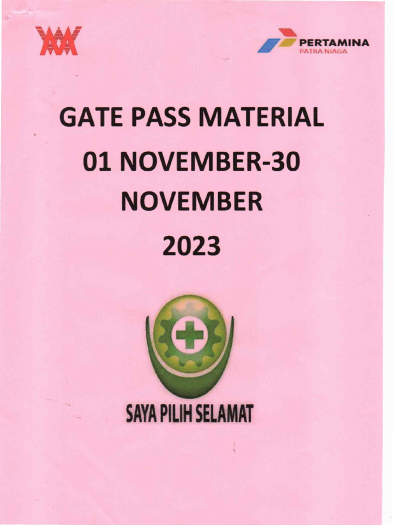 Contoh Gate Pass | PDF