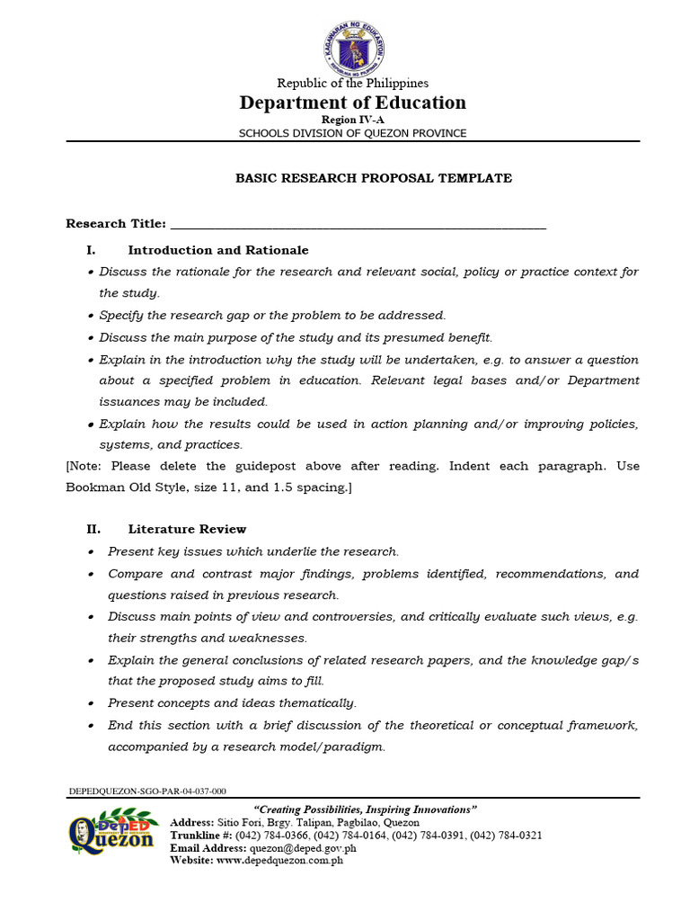 5 Basic Research Proposal Template 2023 | PDF | Paragraph | Data Analysis