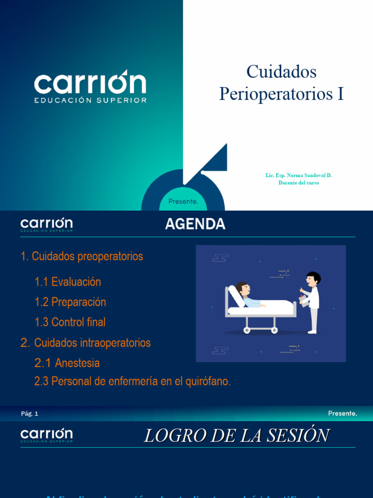 Cuidados Perioperatorios para Estudiantes | PDF | Enfermería | Cirugía