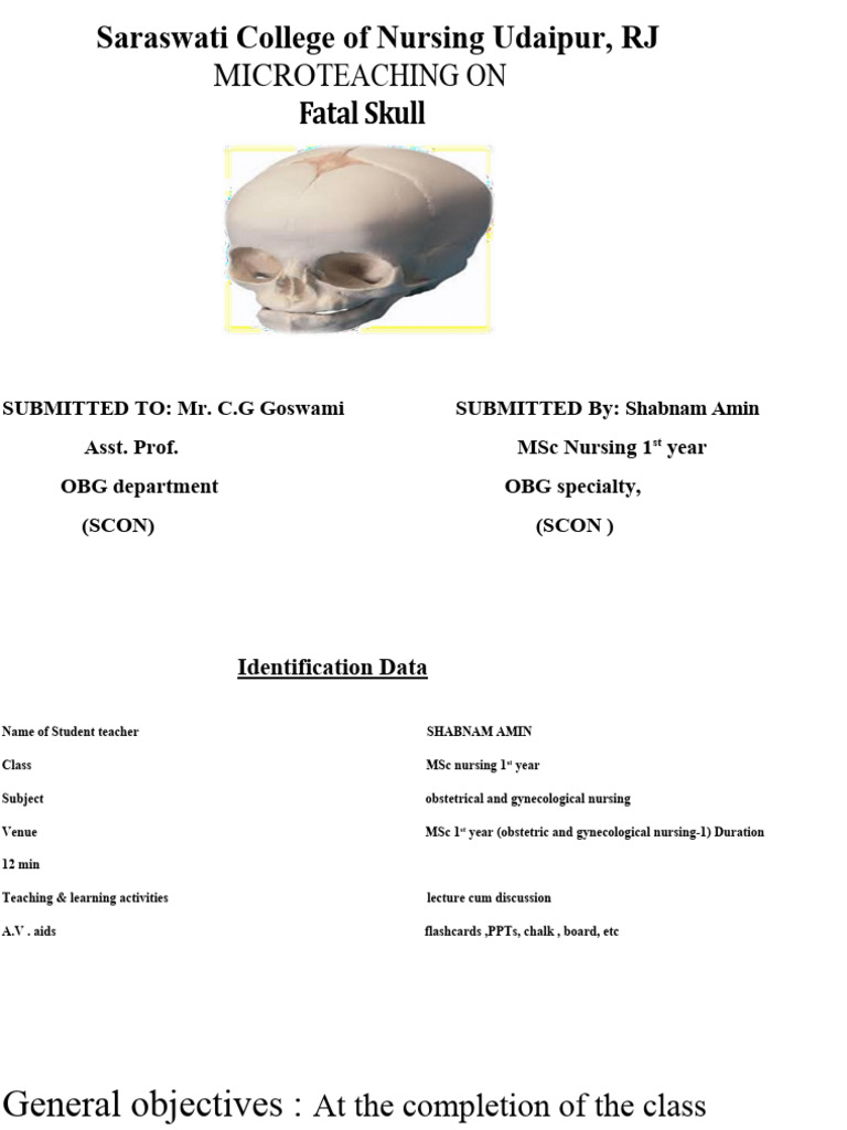 micro-teaching Fetal Skull | PDF | Skull | Human Anatomy