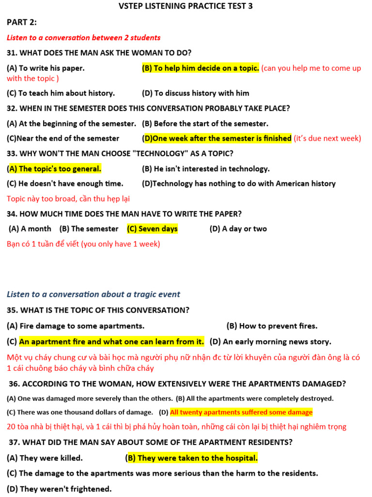 VSTEP-LISTENING-PRACTICE-TEST-3 | PDF | Caffeine | Nicotine
