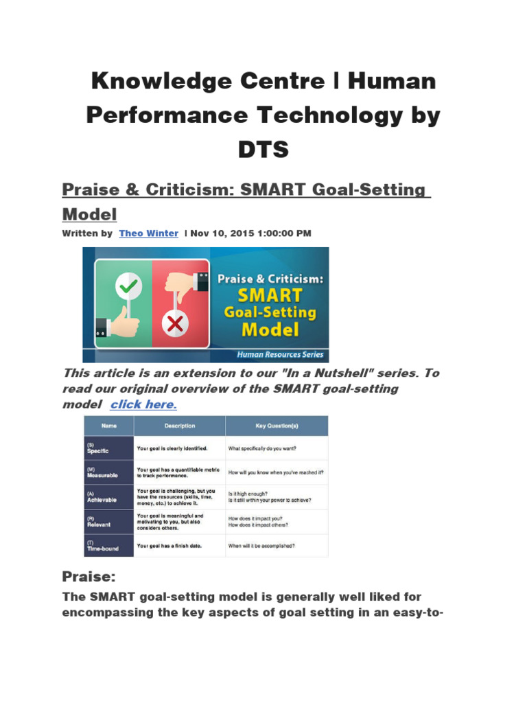SMART | PDF | Goal Setting | Goal