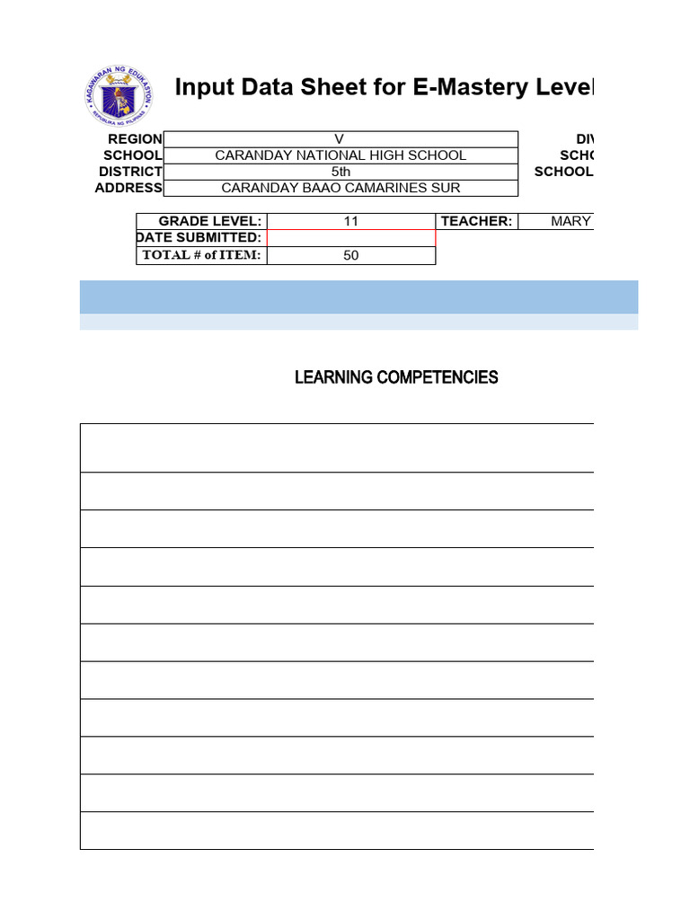 Modified Electronic TOS v.1.0 - (Protected Version 150 Students) | PDF | Learning | Behavior ...