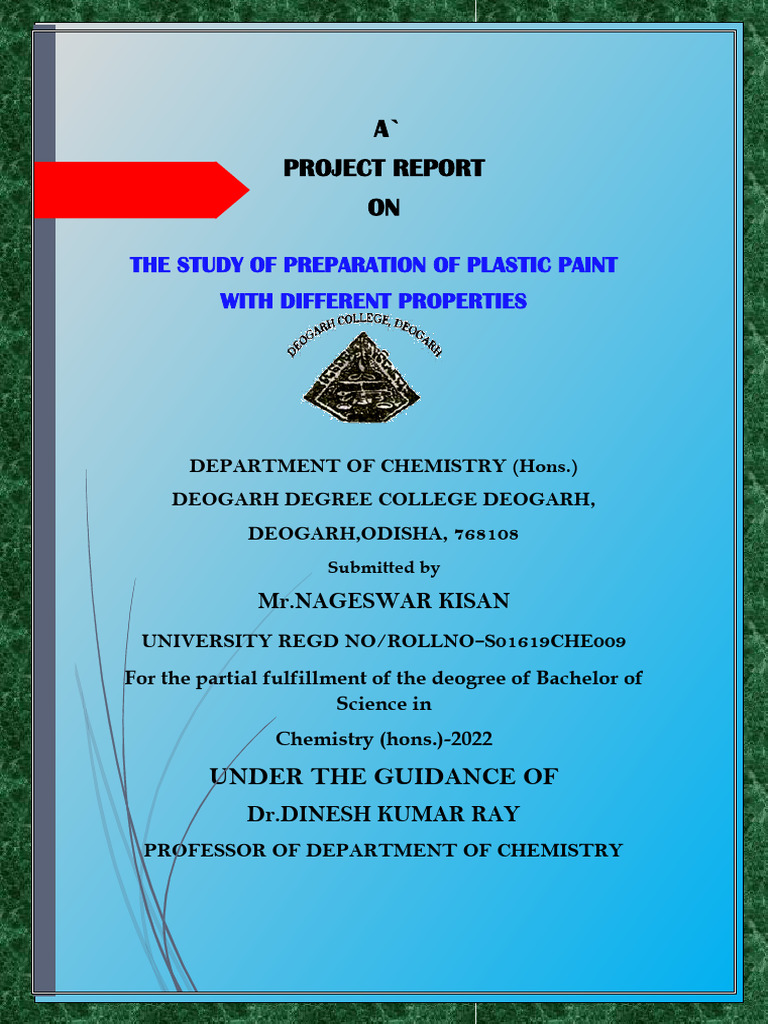 Plastic Paint Properties Study | PDF | Paint | Chemical Substances