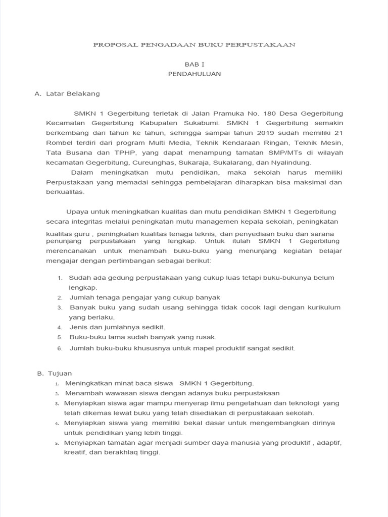 Proposal Perpus | PDF