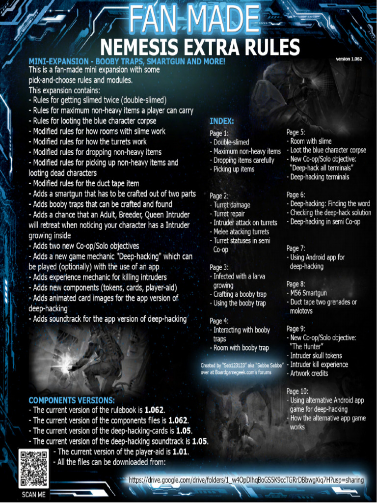 Rulebook Fan Made Expansion - V1.062 Compressed | PDF