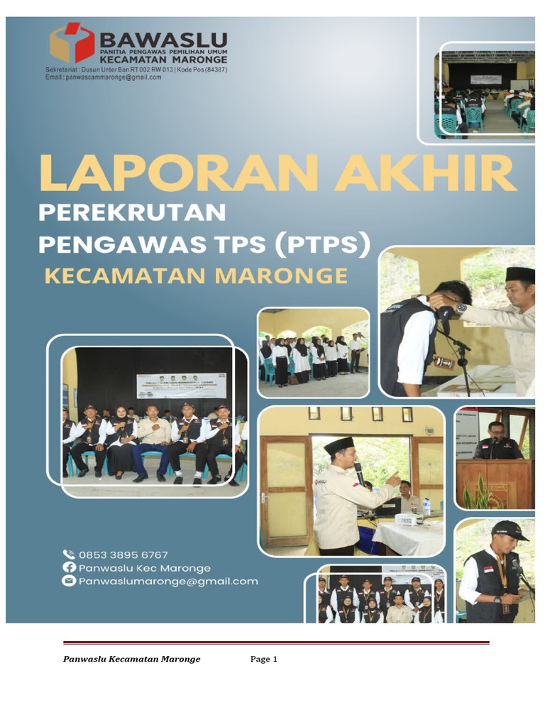 Laporan Akhir Pembentukan PTPS Se-Kec Maronge | PDF | Karier & Perkembangan