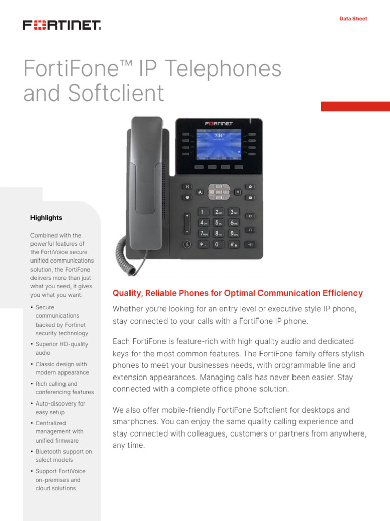 FortiFone IP Series | PDF | Telephone | Session Initiation Protocol