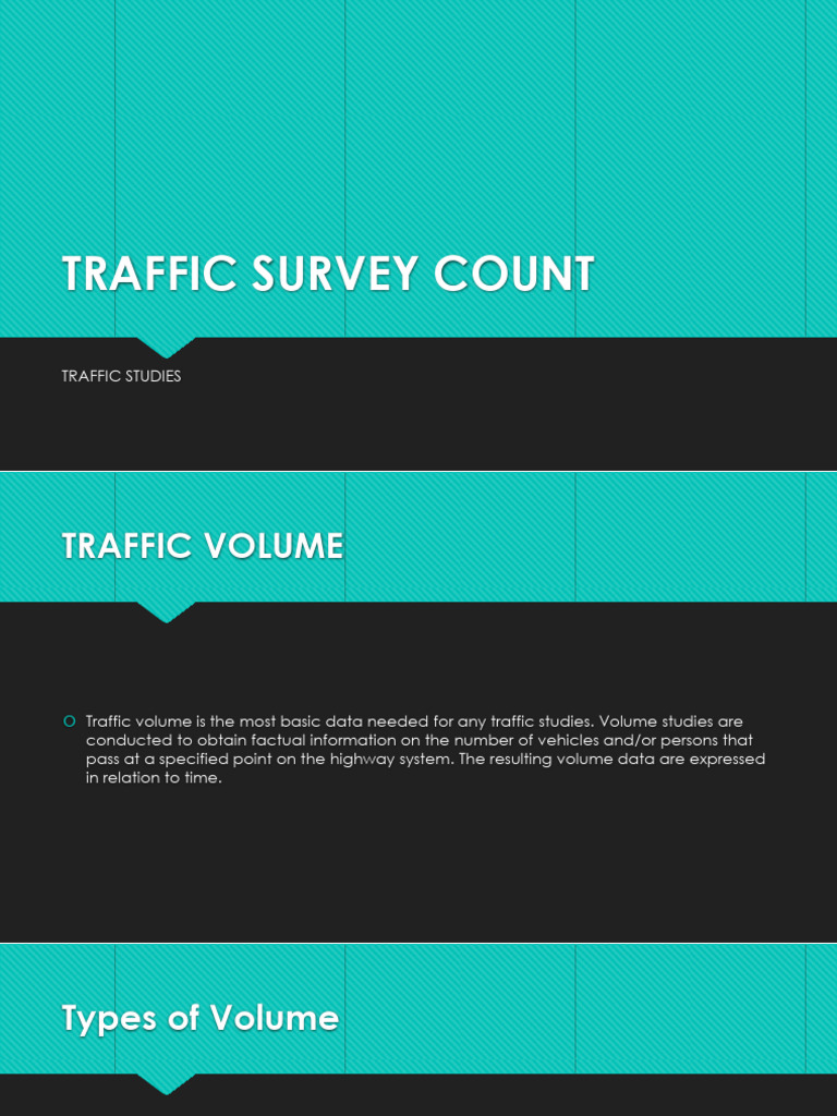 TRAFFIC-SURVEY-COUNT-Traffic-Studies | PDF | Traffic | Intersection (Road)