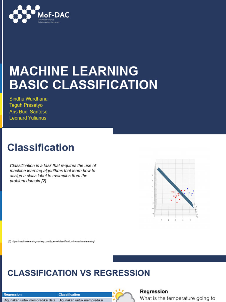 Supervised Learning - Basic Classification | PDF