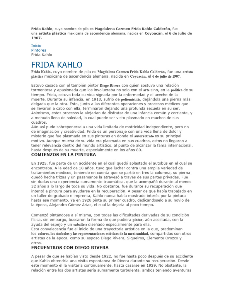 Frida Kahlo | PDF