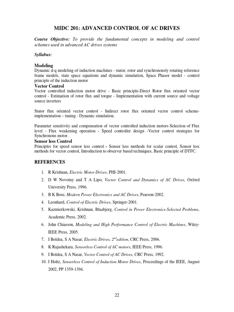 Advanced Torque Control of Robot Manipulators Driven by Ac Induction | PDF | Electric Motor ...