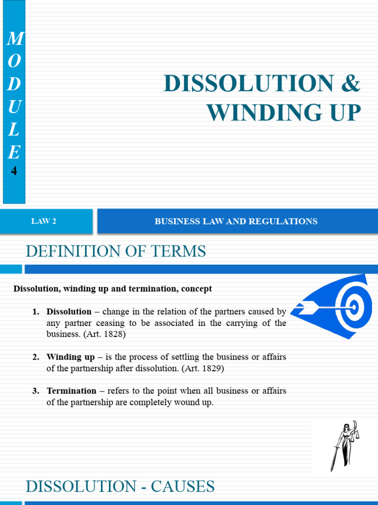 4 - Partnership - Dissolution & Winding Up | PDF | Liquidation | Partnership