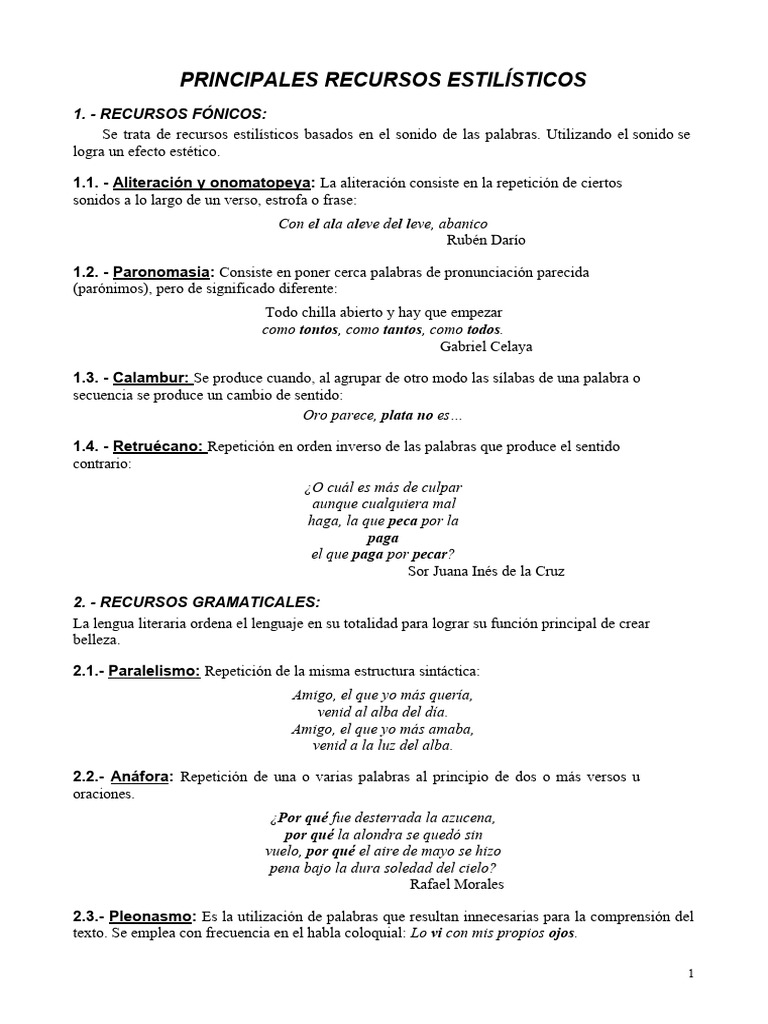 Recursos Estilisticos PRE | PDF | Metáfora