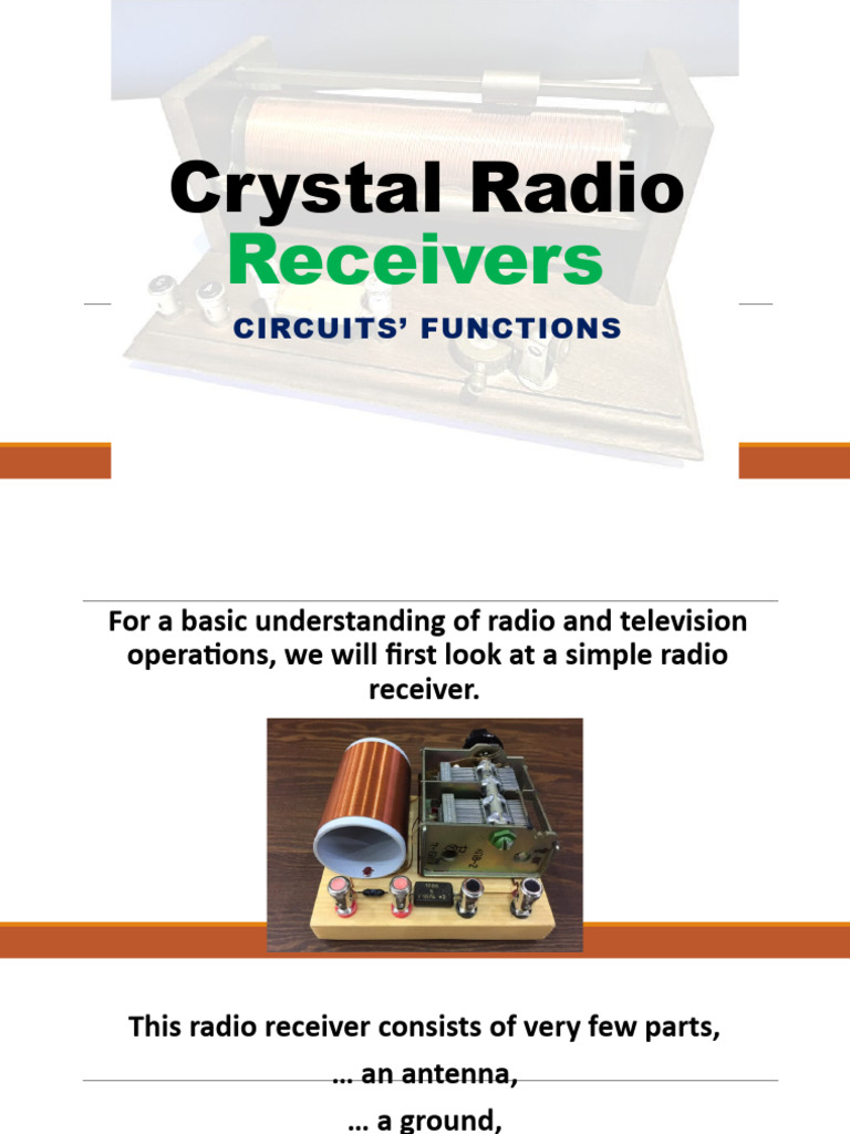 3.4 Crystal Radio Receivers Circuits Functions | PDF | Detector (Radio) | Radio