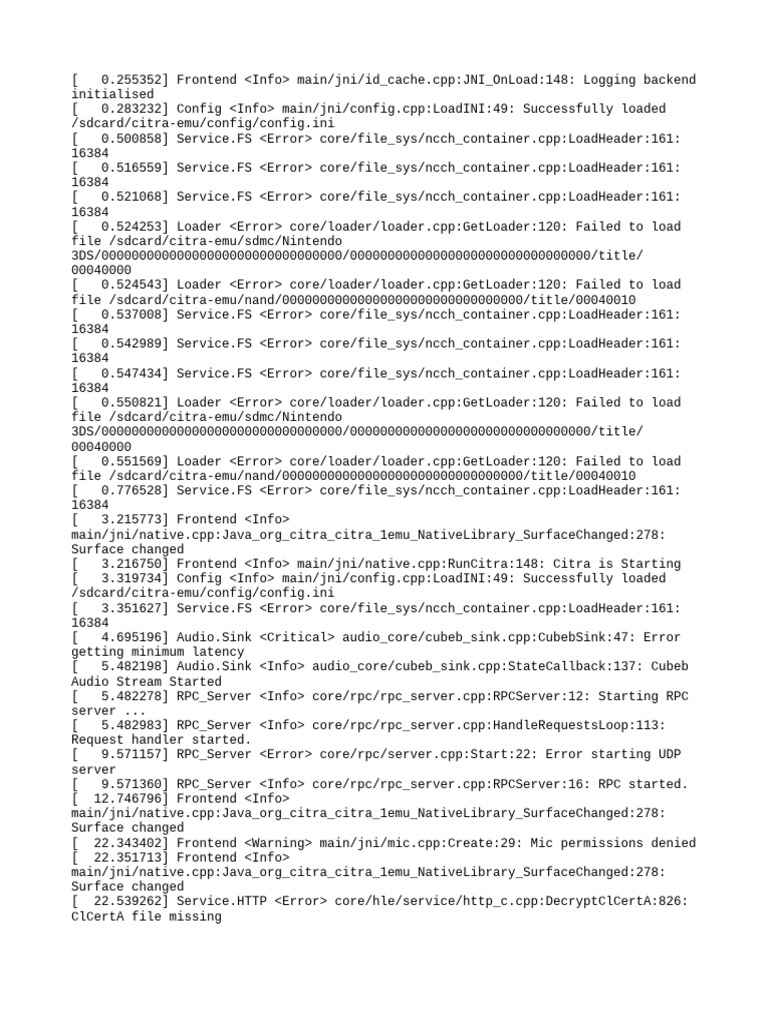 Citra Log | PDF | System Software | Computer Engineering Citra Log | PDF | System Software | Computer Engineering