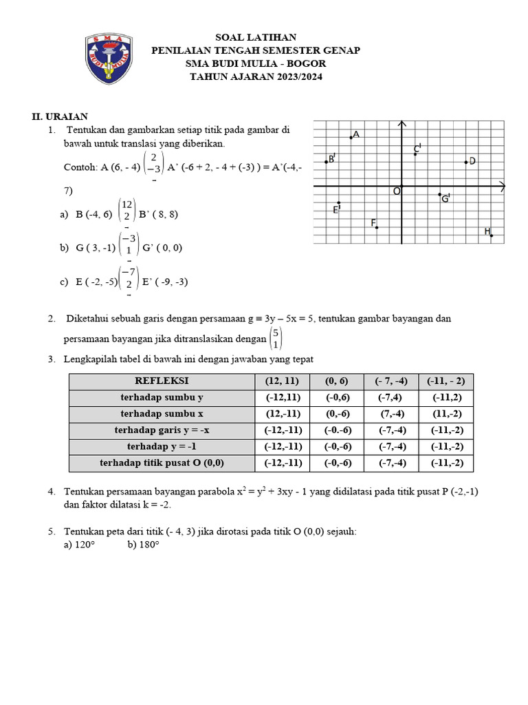 Solat Matwa Xi PTS Genap 2023-2024 A | PDF