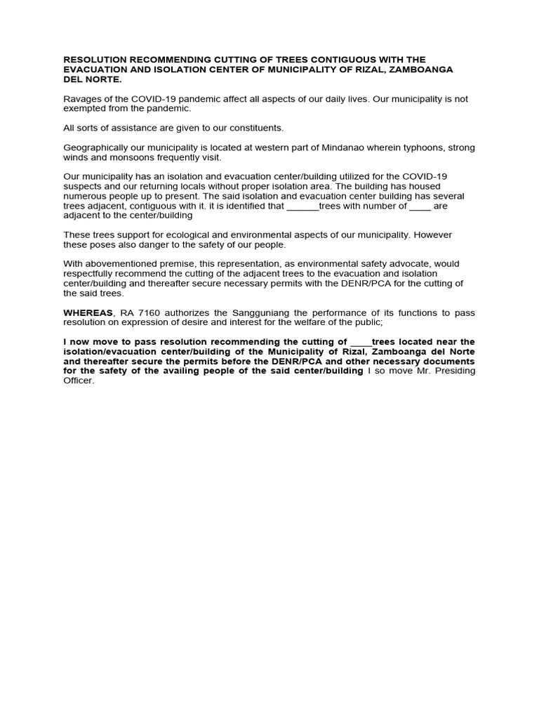 A Resolution Adopting Rules To Be Observed in Administrative Cases ...