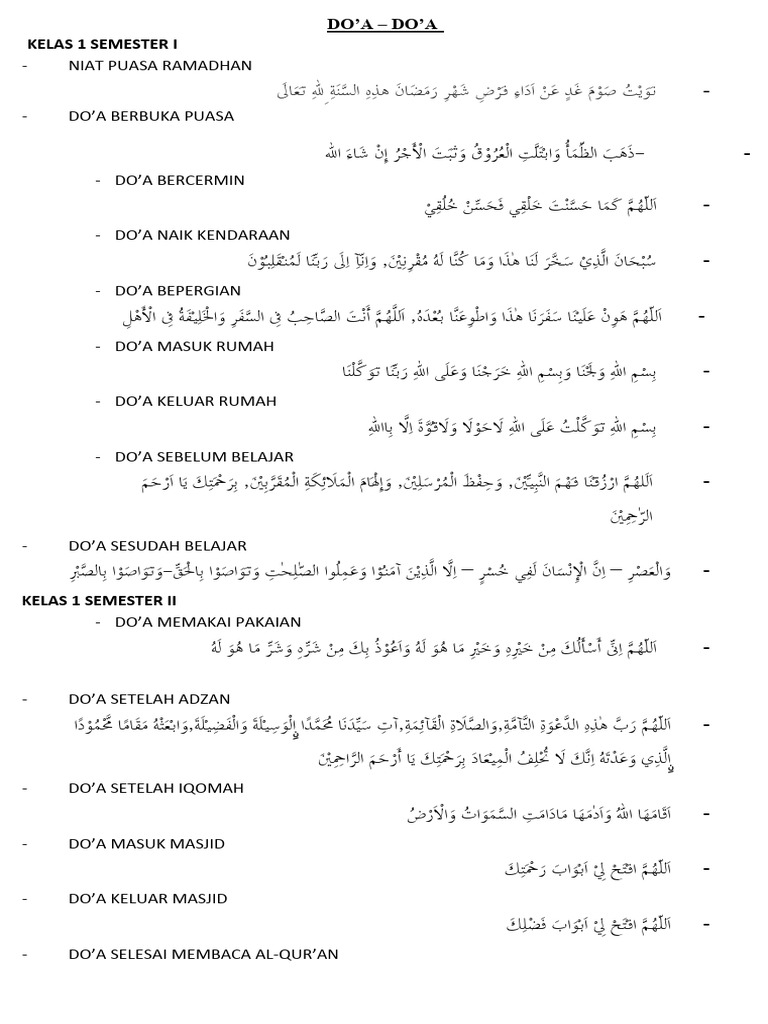 Buku Doa Revisi 2023 | PDF